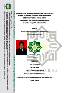 IMPLEMENTASI SISTEM BAGI HASIL PERTANIAN NENAS DALAM PENINGKATAN HASIL PANEN MENURUT PERSPEKTIF ...